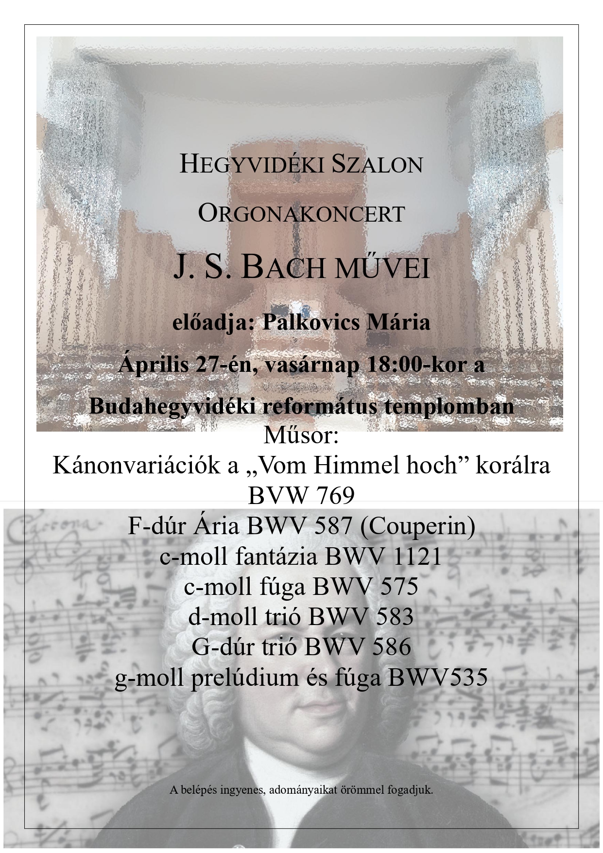 Palkovics Mária orgonakoncertje templomunkban – Budahegyvidéki ...